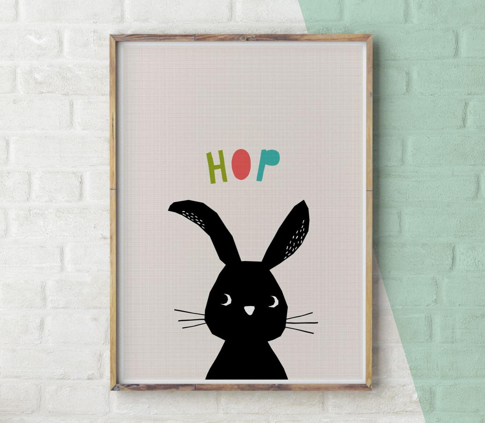 Nursery Art Hop Rabbit Nursery Printable Girls Nursery - Etsy