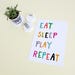 Eat Sleep Play Repeat Print, Nursery Art, Printable Wall Art Nursery ...