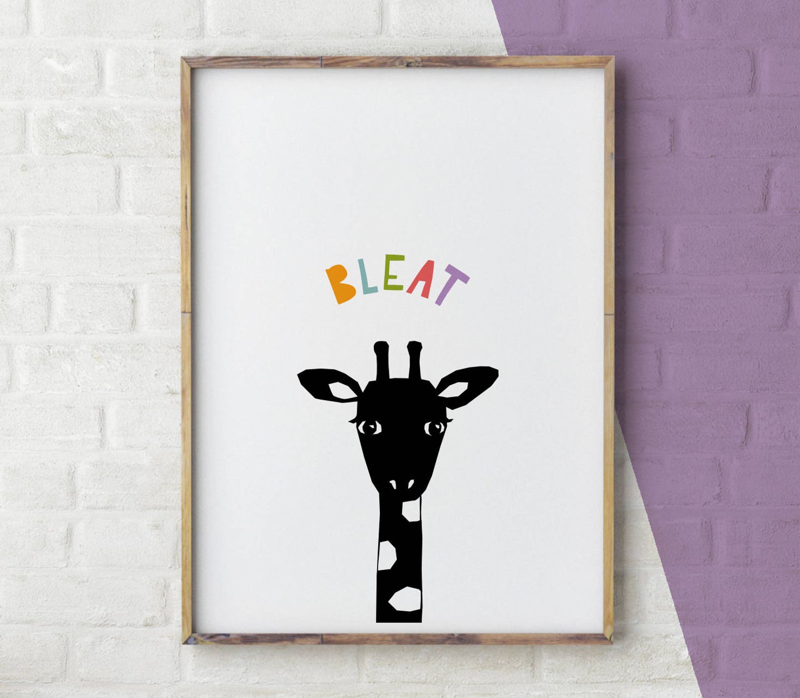 Printable Nursery Decor Printable Art Giraffe Bleat Nursery - Etsy