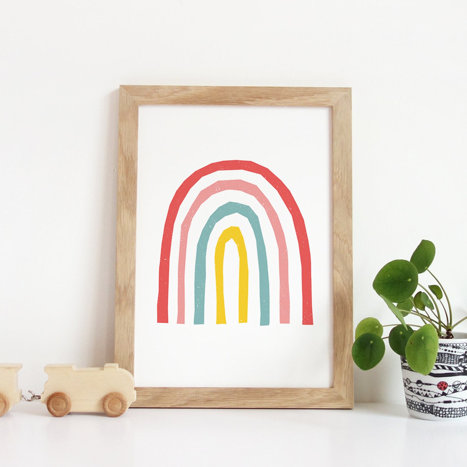 Rainbow Print Large Rainbow Printable Girls Room Decor | Etsy