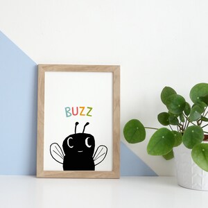 Large Wall Art Large Poster for Playroom BEE BUZZ PRINTABLE - Etsy