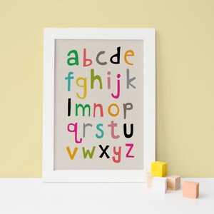 Alphabet Print Playroom Decor Nursery Art Printable - Etsy