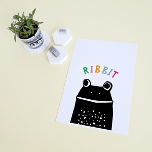 Frog Ribbit Nursery Art, Cute Baby Animals Woodland Nursery Decor ...