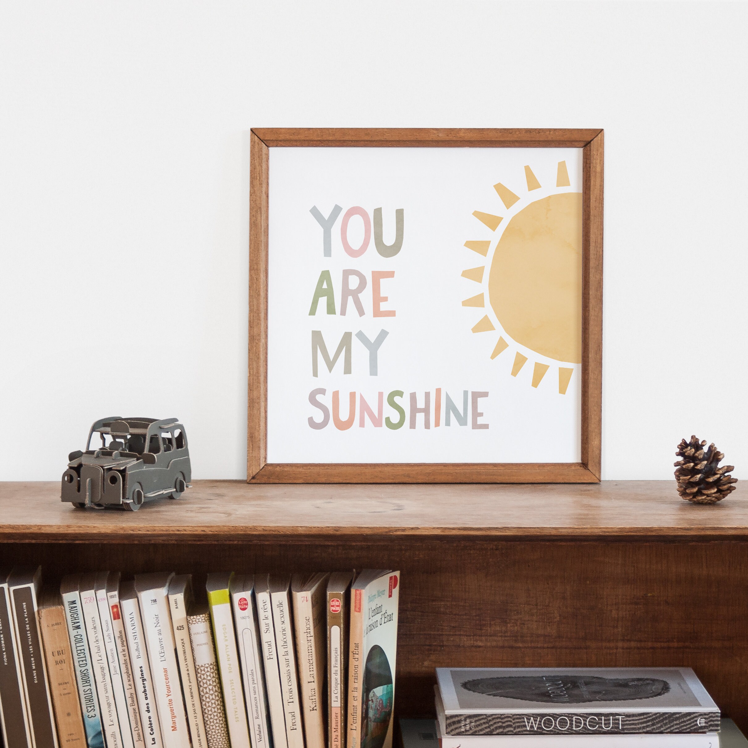 You Are My Sunshine Wall Art Girls Room Set of 2 Prints - Etsy