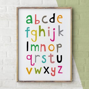 Nursery Wall Decor, Hand Lettered Print, ABC Poster, Hand Lettered ...