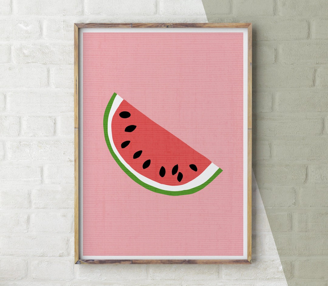Watermelon Print, Summer Decor, Kitchen Wall Art, Watermelon ...