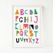 Alphabet Poster, Nursery Art, Alphabet Print, Colourful Alphabet Print ...