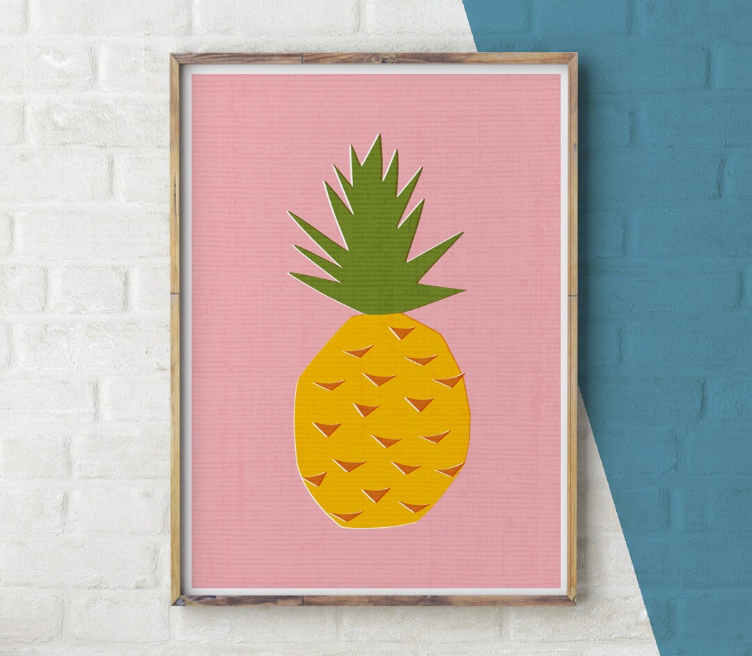 Printable Pineapple Tropical Print Wall Art Decor - Etsy