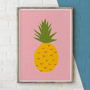 Printable Pineapple Tropical Print Wall Art Decor - Etsy