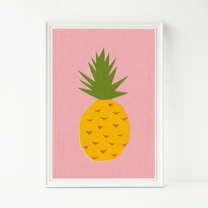 Printable Pineapple Tropical Print Wall Art Decor - Etsy