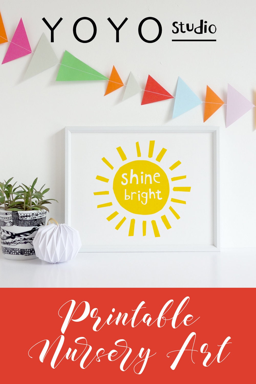 Shine Bright Sun Print Nursery Sunshine Printables Sun | Etsy