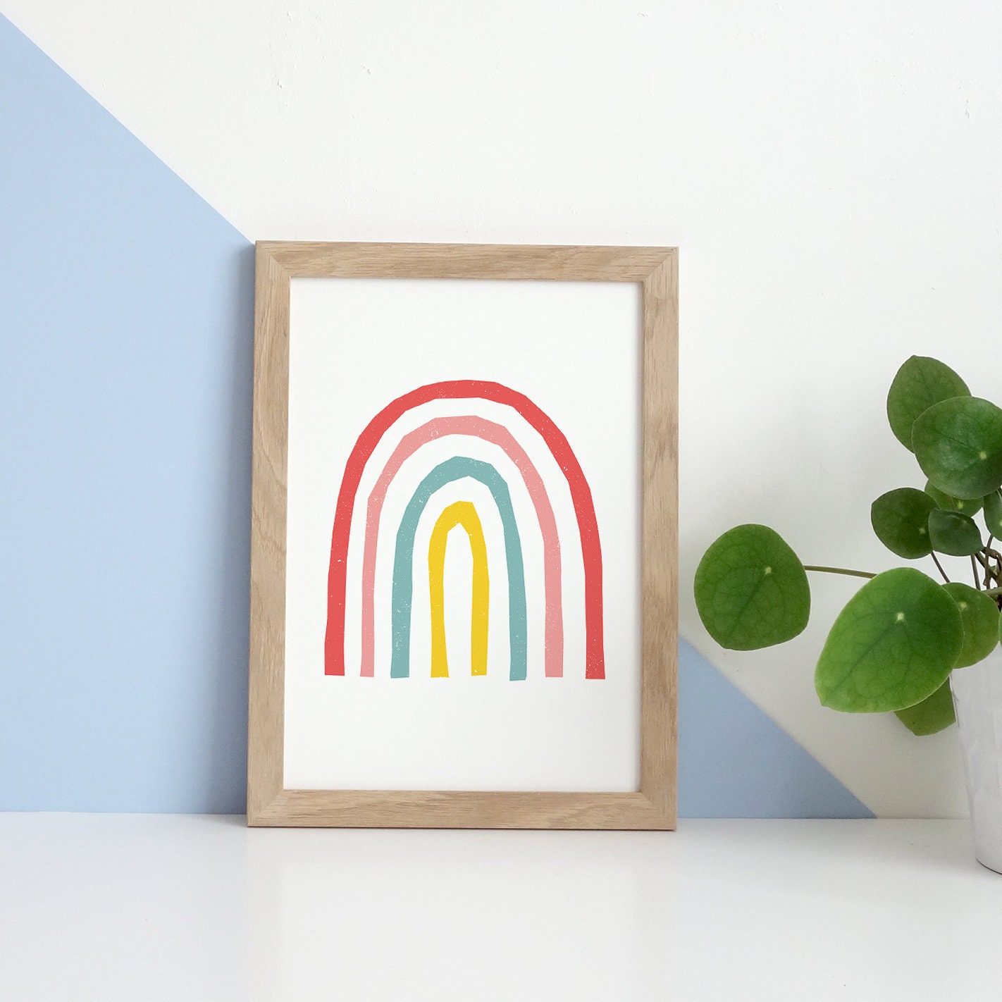 Girls Nursery Wall Art Set of 3 Pink Alphabet Poster Rainbow | Etsy