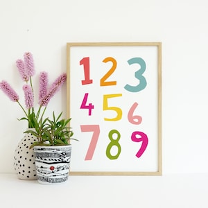 Pink Alphabet and Numbers Printable, Educational Posters, Alphabet ...
