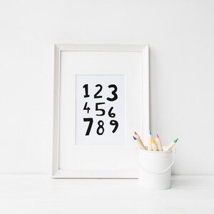 Number Print for Classroom, Educational Poster, Playroom Wall Decor ...
