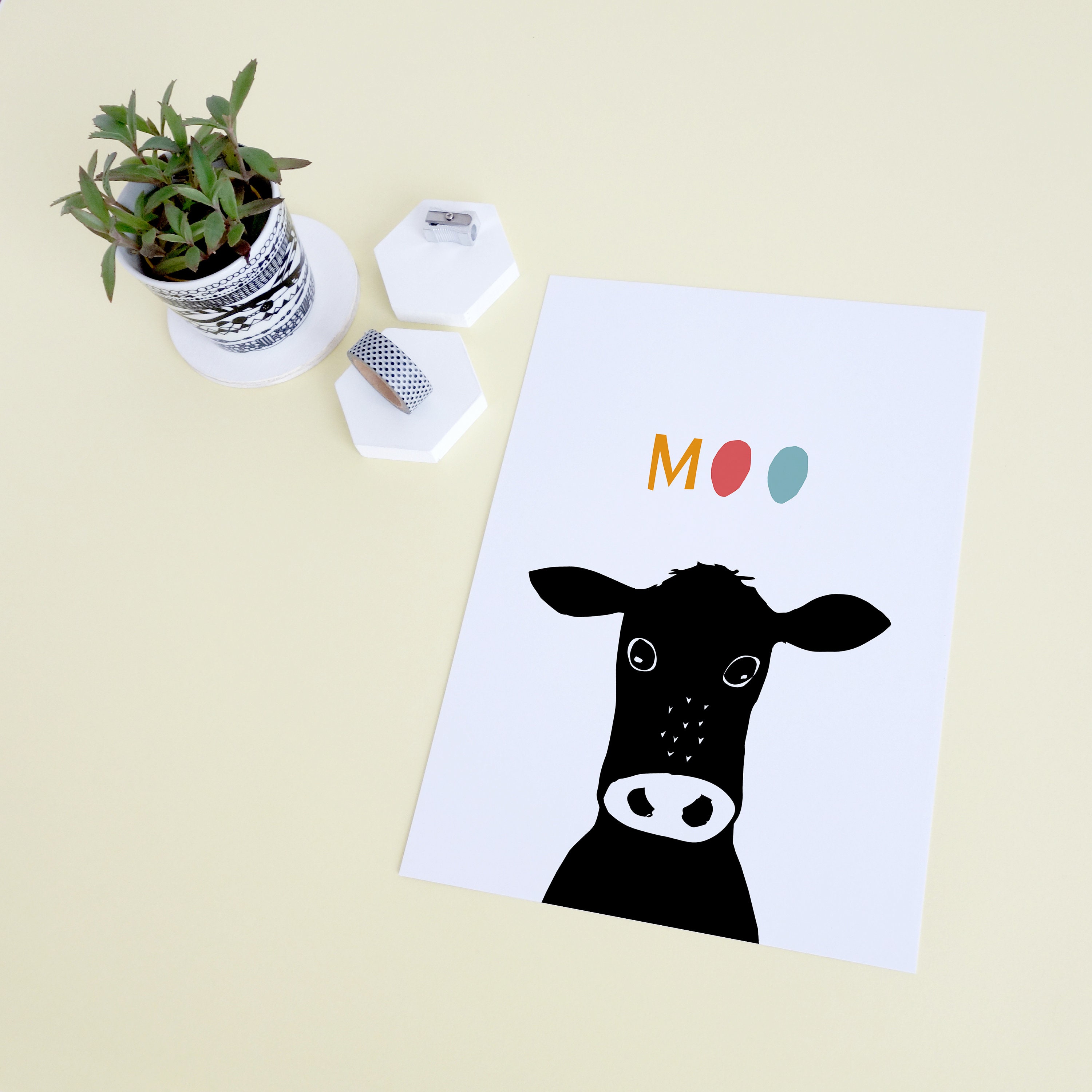 Farm Animal Prints Cow Print PRINTABLE Art Nursery Animal - Etsy