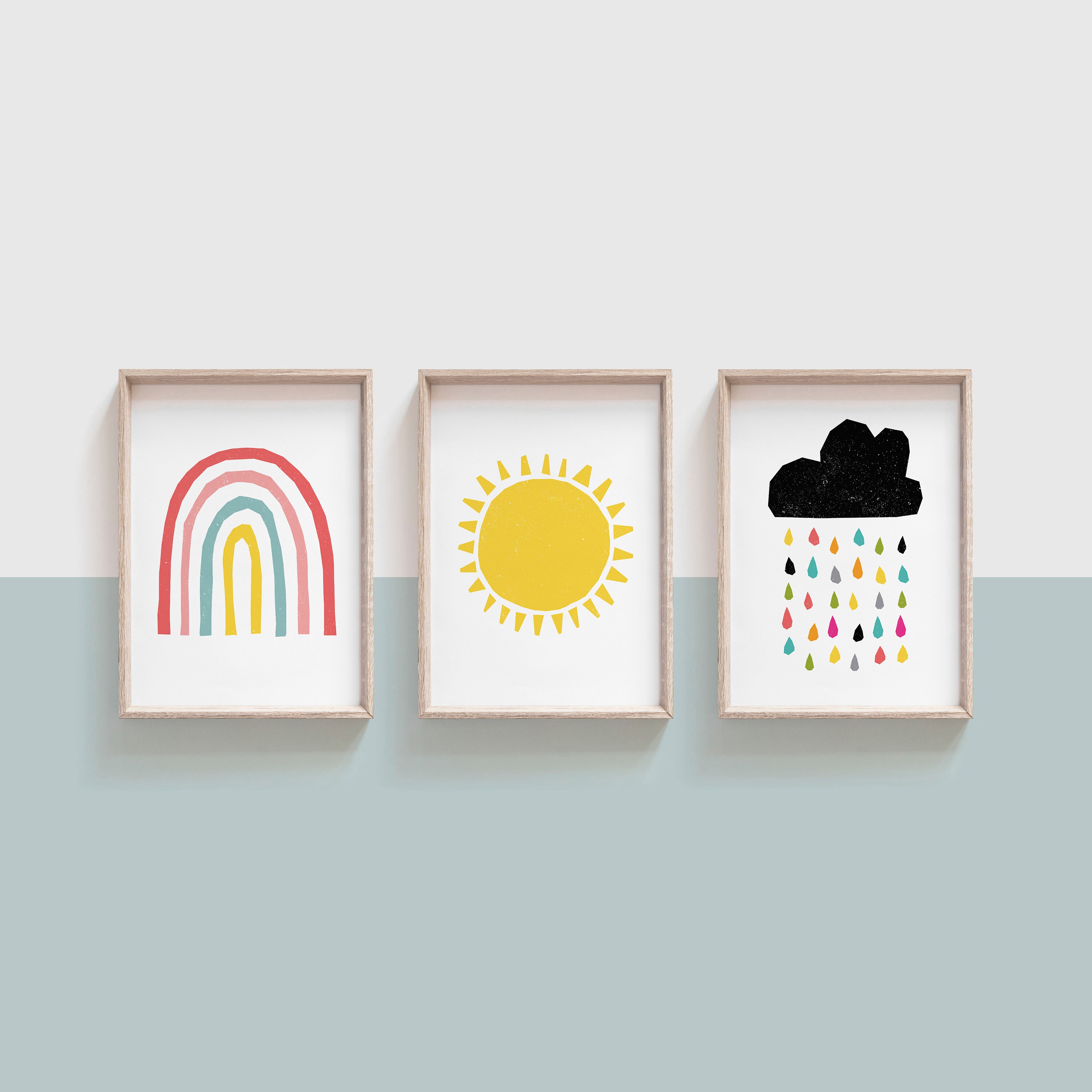 Rainbow Print Large Rainbow Printable Girls Room Decor | Etsy