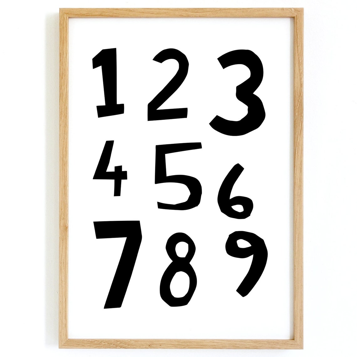 Number Print for Classroom Educational Poster Playroom Wall | Etsy
