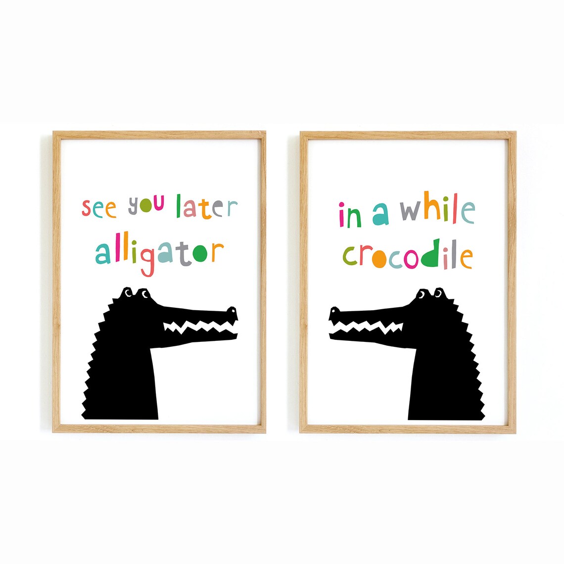 Nursery Animal Print Hallway Decor Modern Print Set Digital | Etsy