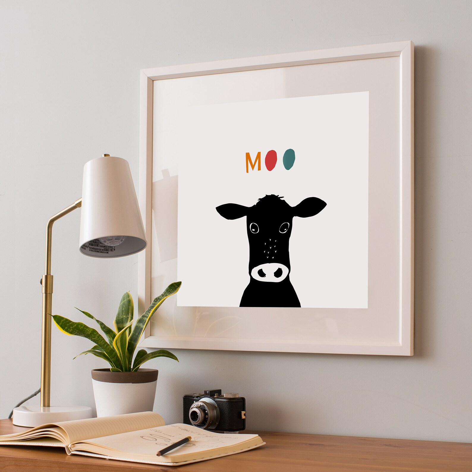 Farm Animal Prints Cow Print PRINTABLE Art Nursery Animal | Etsy