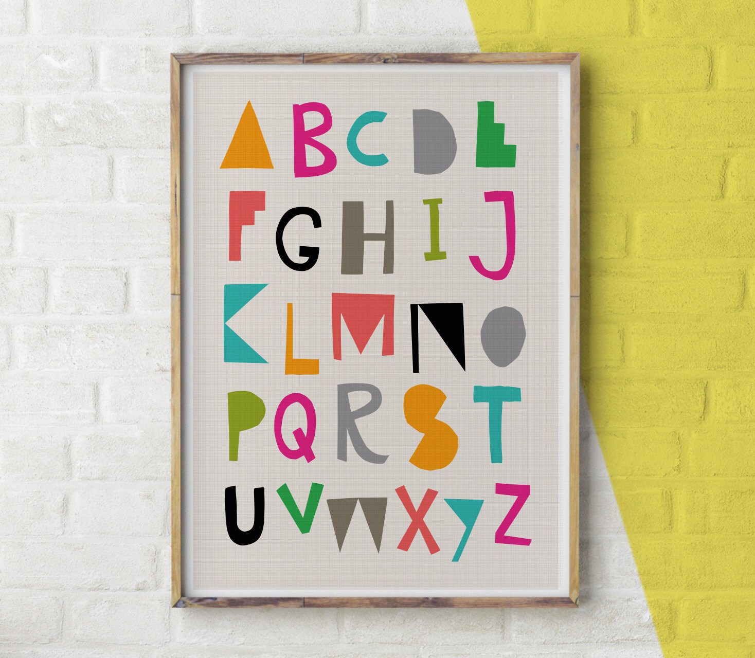 Colorful Alphabet Print Printable Wall Art Alphabet Poster | Etsy