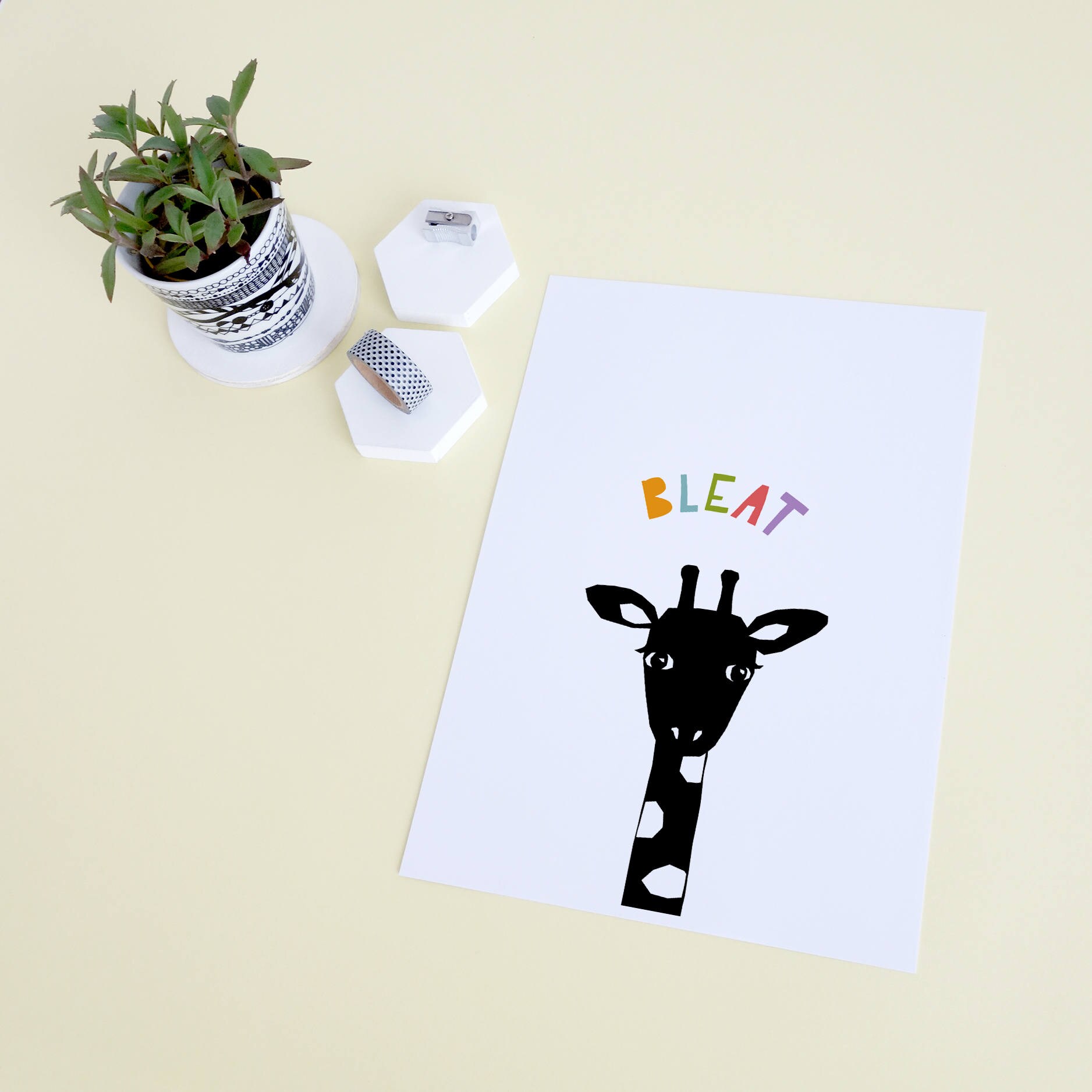 Printable Nursery Decor Printable Art Giraffe Bleat Nursery - Etsy UK