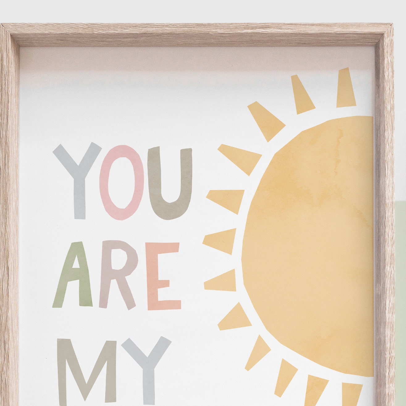 You Are My Sunshine Wall Art Girls Room Set of 2 Prints - Etsy