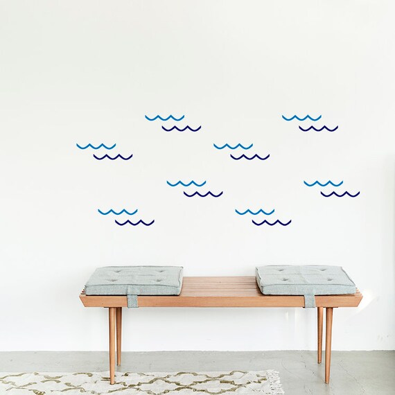 Wave Wall Decal Wave Wall Stickers Beach Theme Decals - Etsy