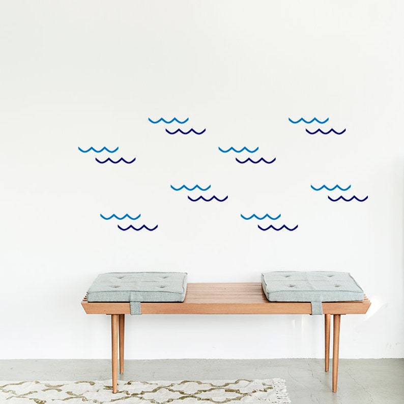 Wave Wall Decal Wave Wall Stickers Beach Theme Decals - Etsy