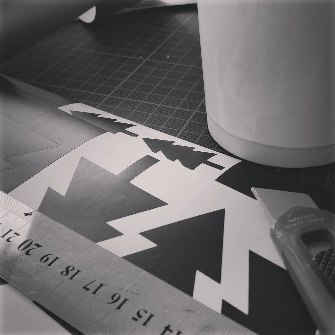 Tree Wall Decal Vinyl Wall Stickers Tree Wall Decor Set - Etsy