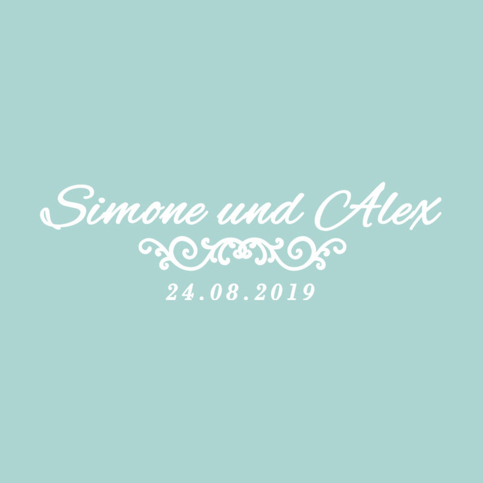 Car Wedding Decorations Fancy Vinyl Decal Sticker With - Etsy