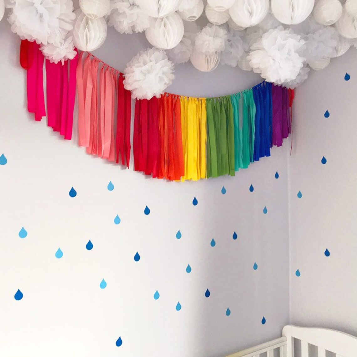 Raindrop wall stickers Raindrop wall decals Vinyl wall | Etsy