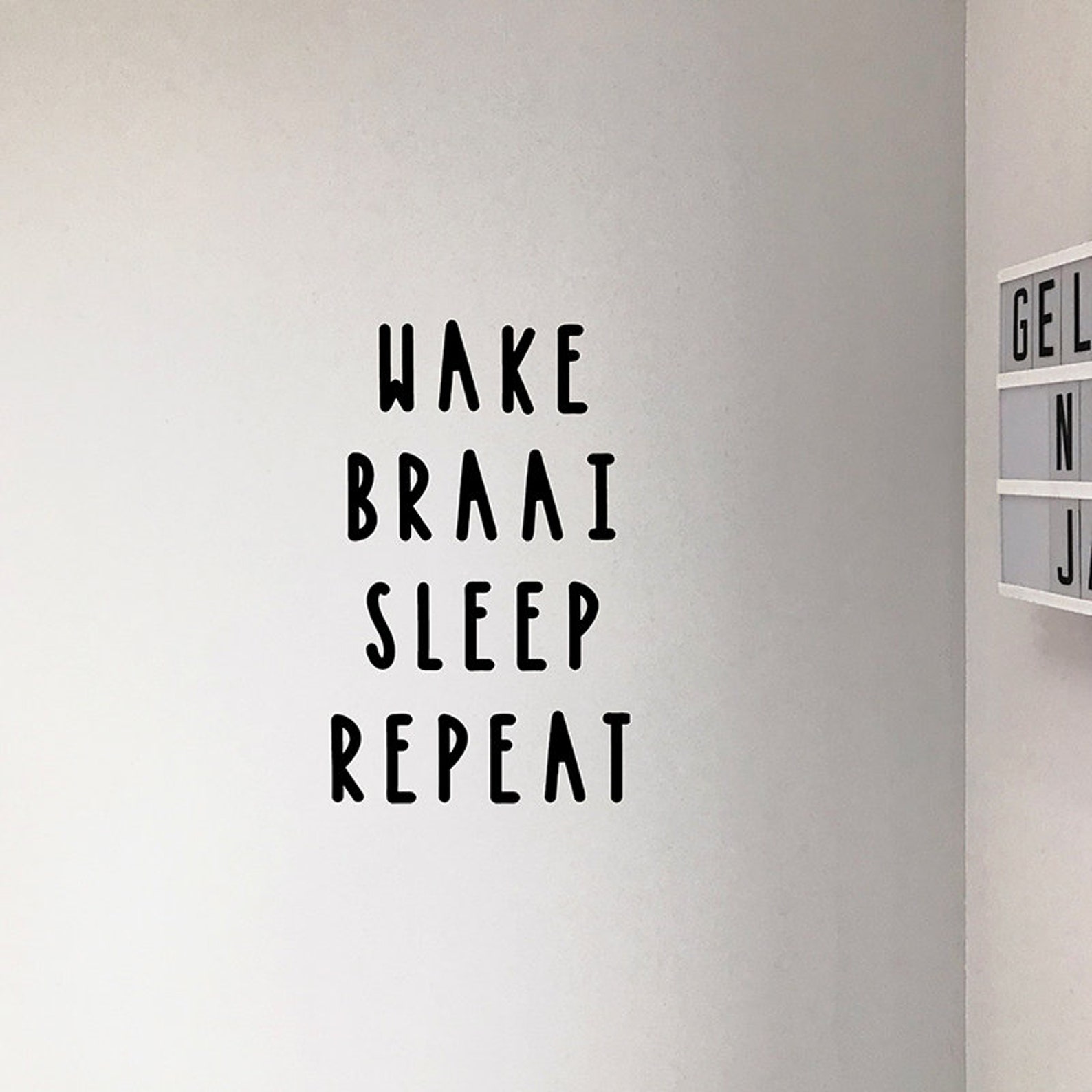 South African Decor Braai Wall Decal Quote Wake Braai | Etsy