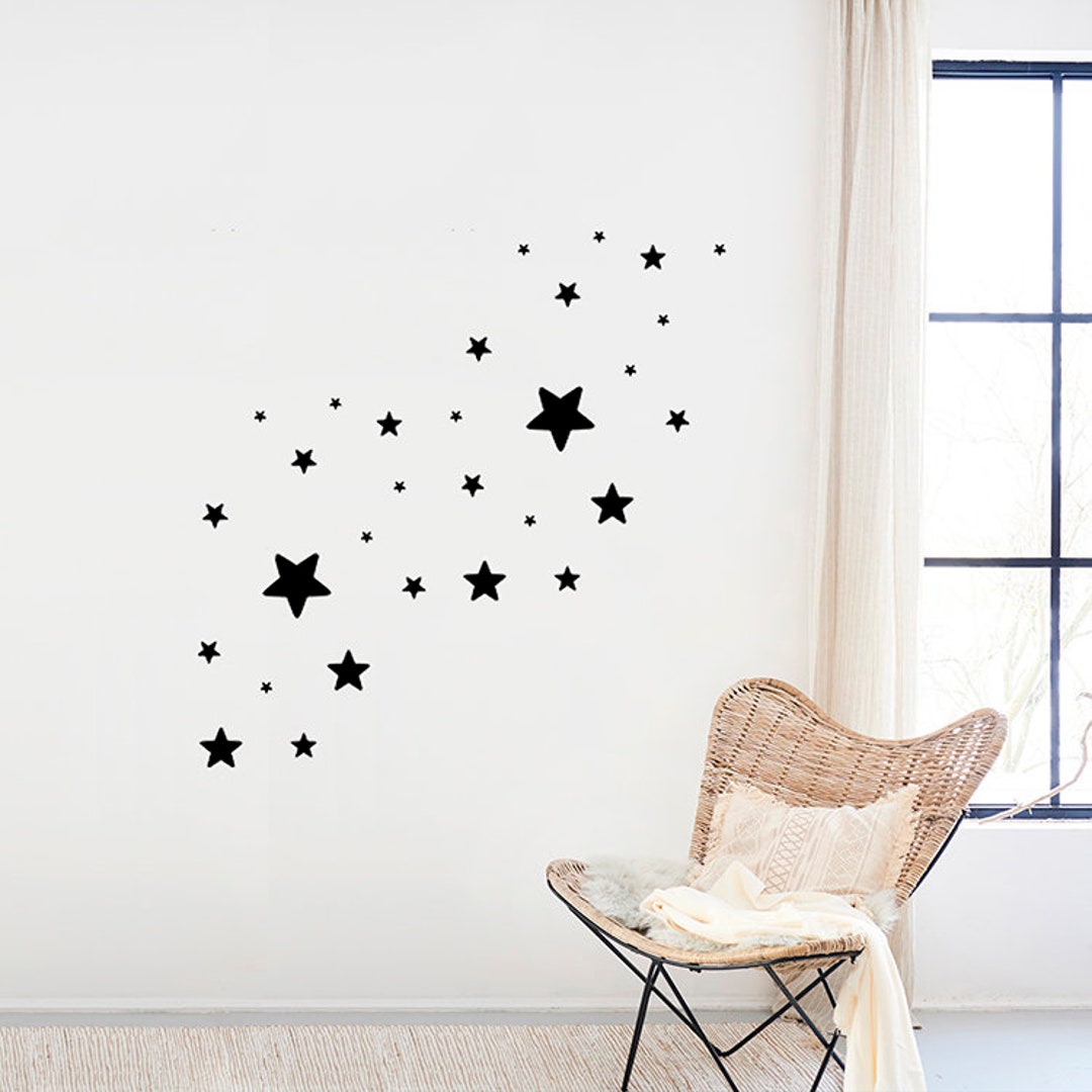 Star Wall Decals - Various Sizes - Star Vinyl Sticker Set - Etsy