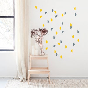 Moon Wall Decor - Half Round Wall Decals - Half Moon Wall Stickers ...