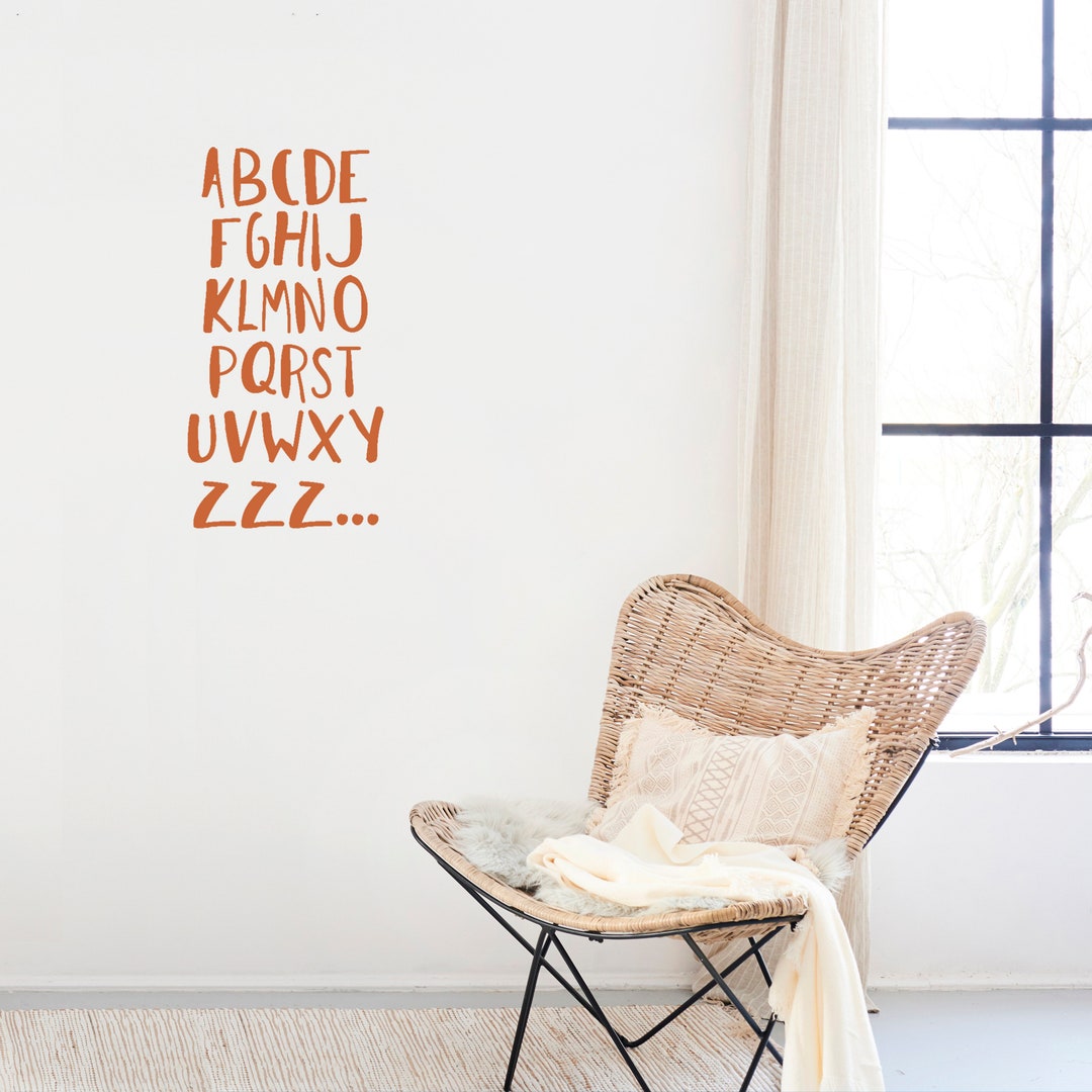 Alphabet Wall Decals - Alphabet Wall Art - Vinyl Wall Stickers ...