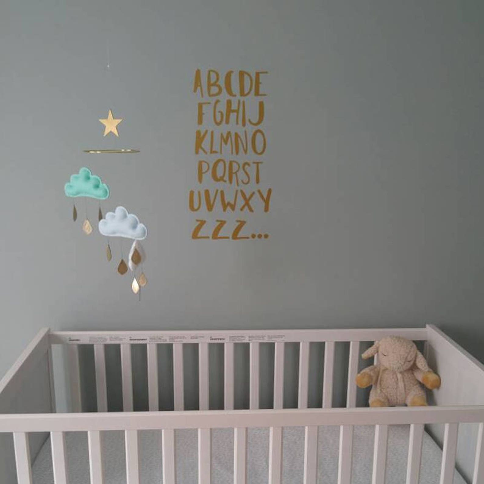 Alphabet Wall Decals Alphabet Wall Art Vinyl Wall Stickers | Etsy