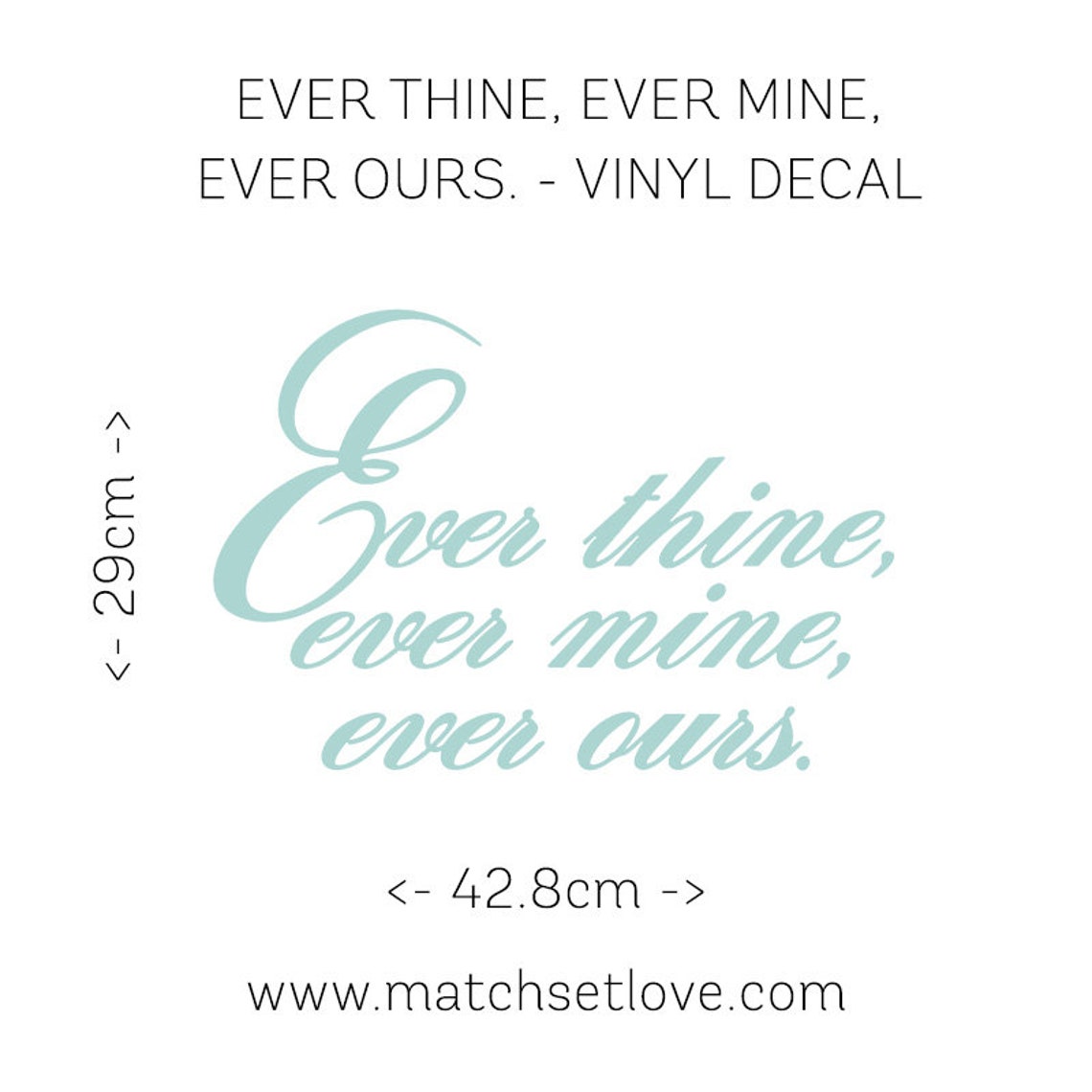 Ever Thine Ever Mine Ever Ours - Romantic Wedding Love Quote Car ...