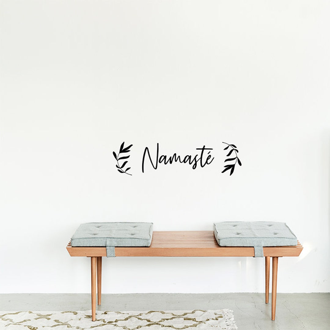 Namaste Decal - Vinyl Wall Decal - Mantra Wall Decals - Removable Wall ...