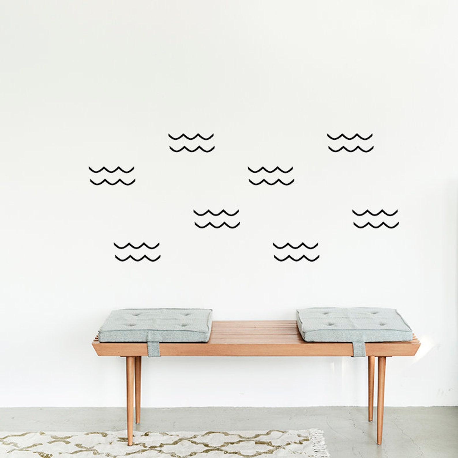 Wave Wall Decal Wave Wall Stickers Beach Theme Decals - Etsy