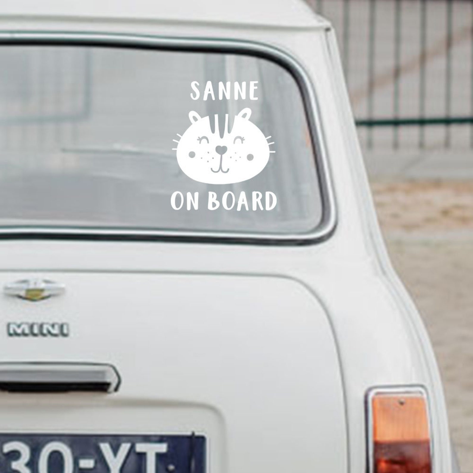 Baby on Board Signs Vinyl Car Decal Cat Vinyl Decal | Etsy