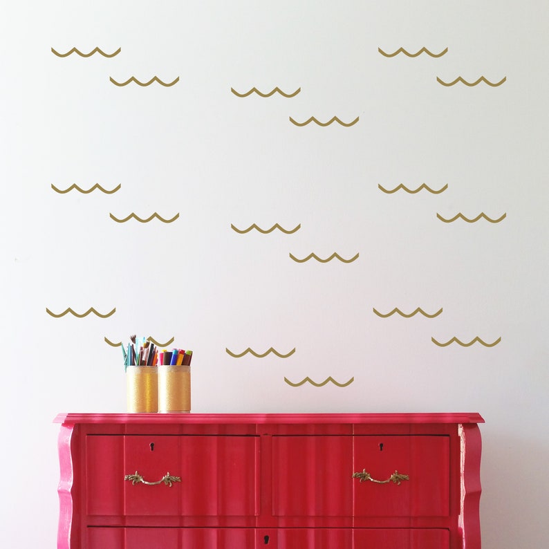 Wave wall decal Wave wall stickers Beach Theme decals | Etsy