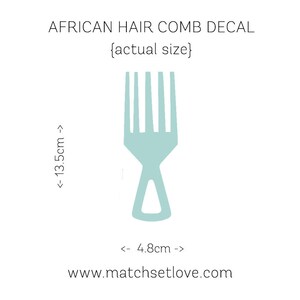 African Wall Decor - Afro Comb Decals - Afro Pick Vinyl Decals - Wooden ...