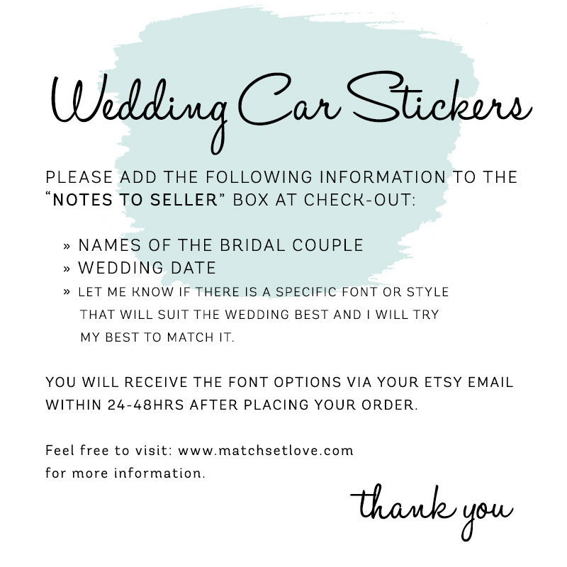 Long Wreath Wedding Car Decor Sticker | Etsy