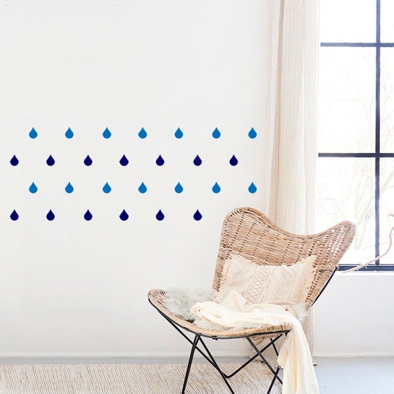 Raindrop Wall Stickers Raindrop Wall Decals Vinyl Wall | Etsy