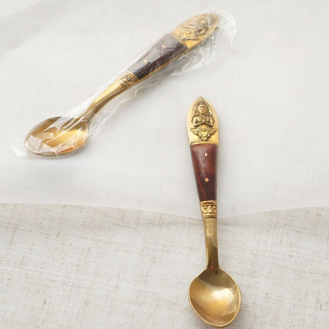 One Piece Vintage Sealed NOS Thailand Buddha Teak Nickel Bronze Sugar ...