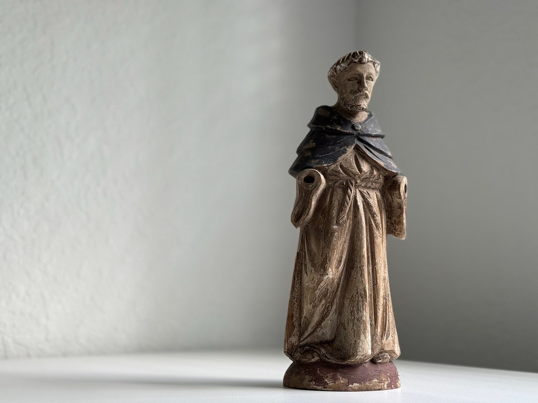 Saint Francis Wooden Wood Carved Statue “saint Francis of Assisi” - Etsy