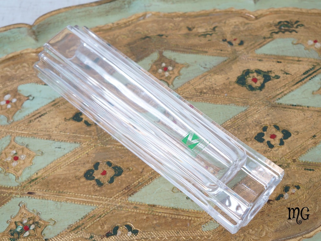 Italy 24% Pbo Kristalcolor Clear Geometry Crystal Vase - Etsy