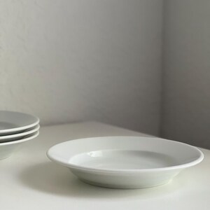 Set Apilco France Porcelain White Rim Soup Bowls - Etsy