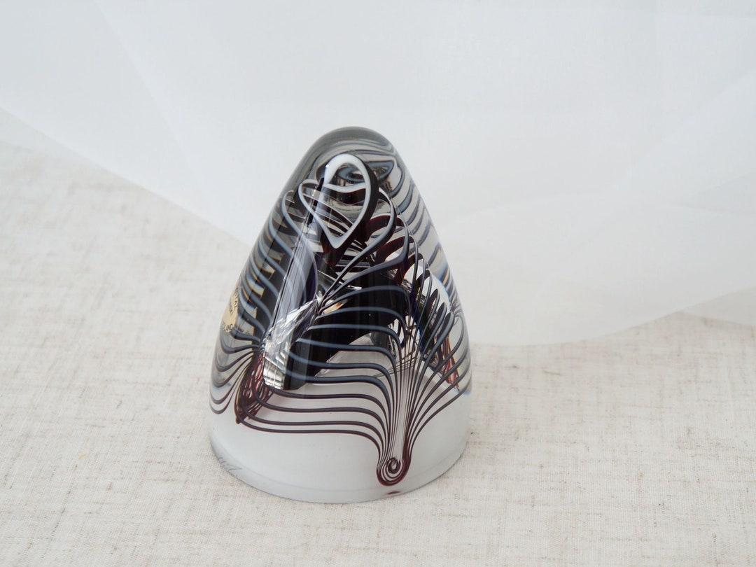 Adam Jablonski Art Glass Unique Crystal Swirl Paperweight Paper Weight ...