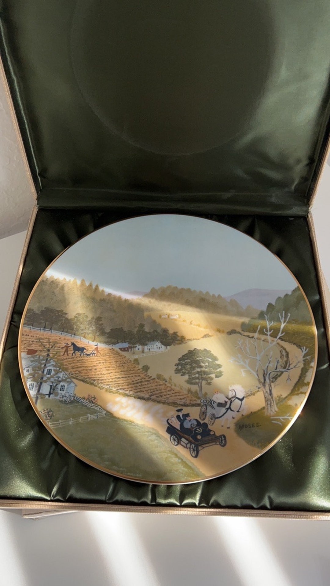 Vintage 1981 Grandma Moses Memories of America the Old Automobile ...